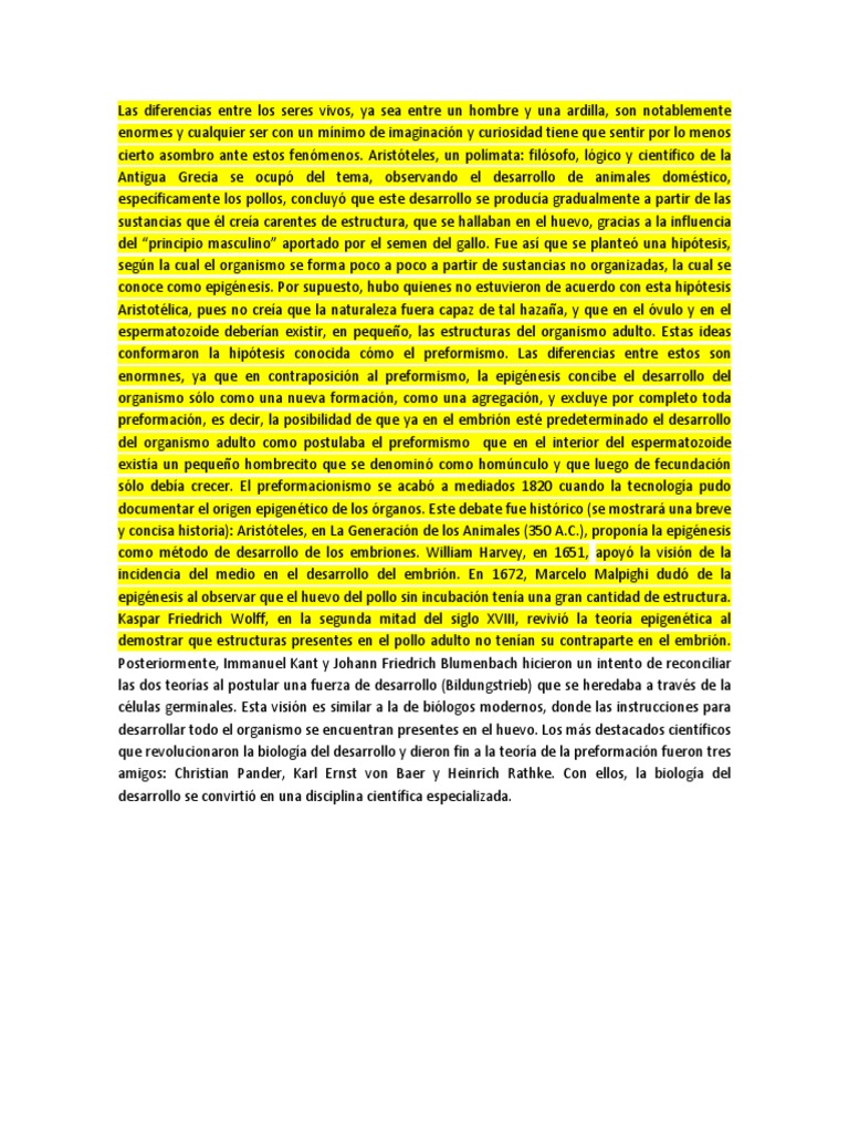 Diferencias Entre Epigénesis y Preformismo | PDF | Epistemología | Science