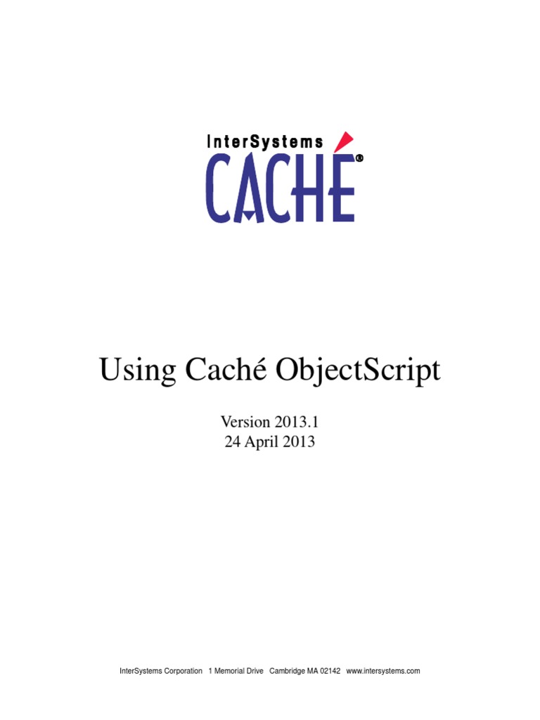 Cache Object Script | PDF | Subroutine | Parameter (Computer Programming)