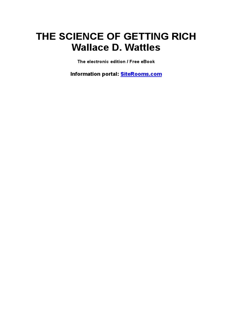 The Science of Getting Rich | PDF | Soul | Thought
