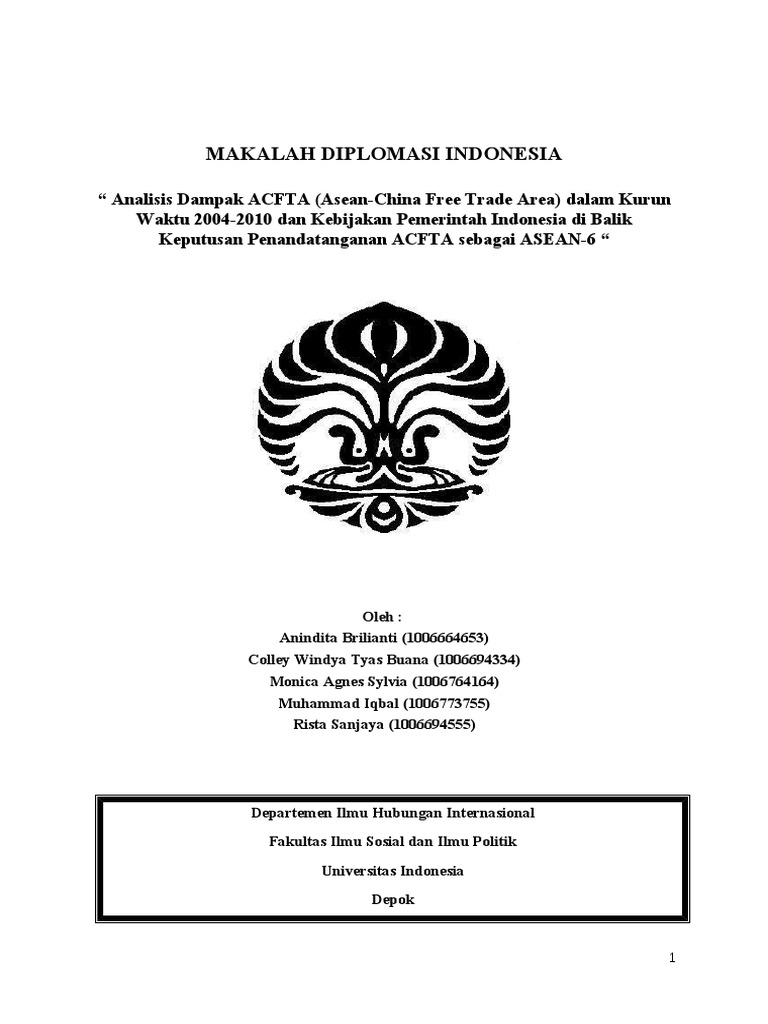 Analisis Dampak ACFTA | PDF