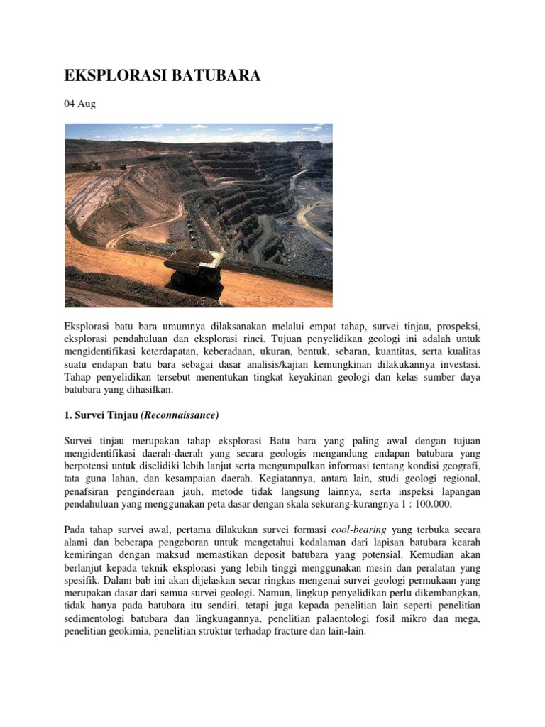 EKSPLORASI Batubara | PDF