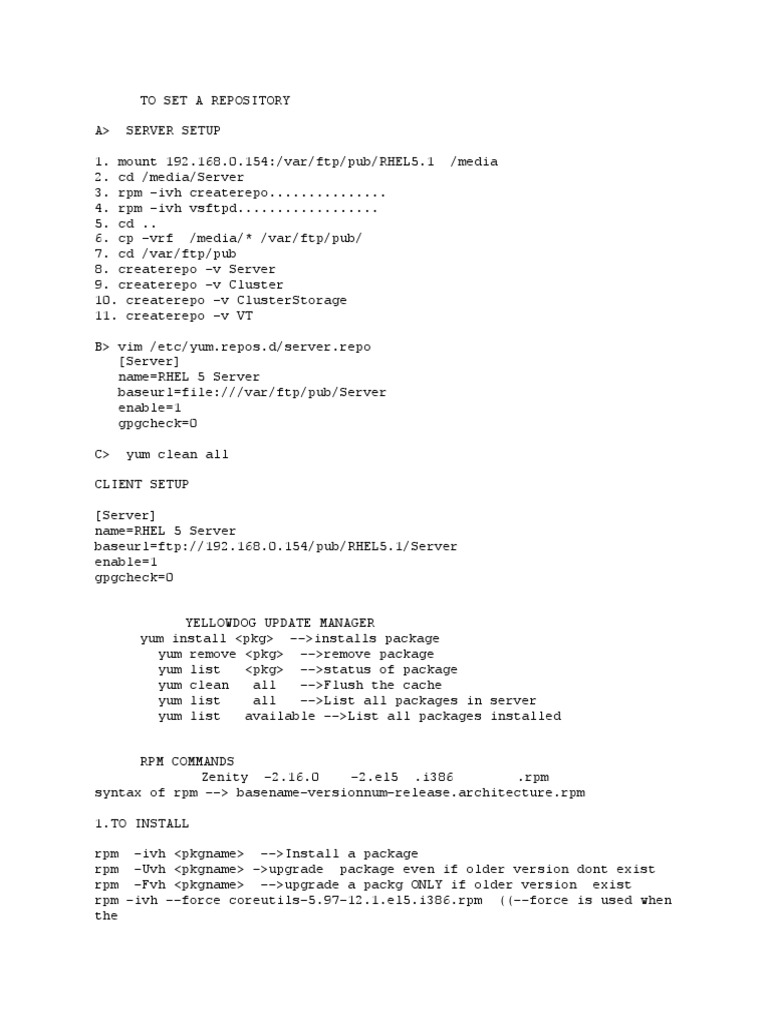 Yum Server | PDF | File Transfer Protocol | Server (Computing)