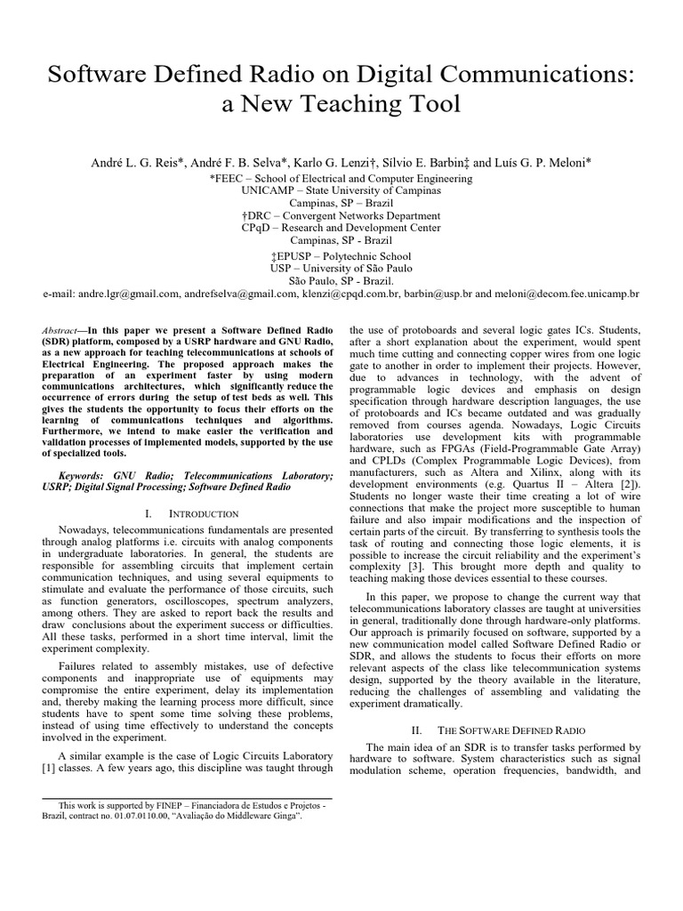 Software Defined Radio | PDF | Software Defined Radio | Field Programmable Gate Array