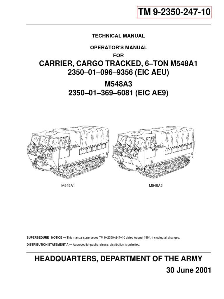 TM 9-2350-247-10 M548a1 NSN 2350-01-096-9356 and M548a3 NSN 2350-01-369 ...