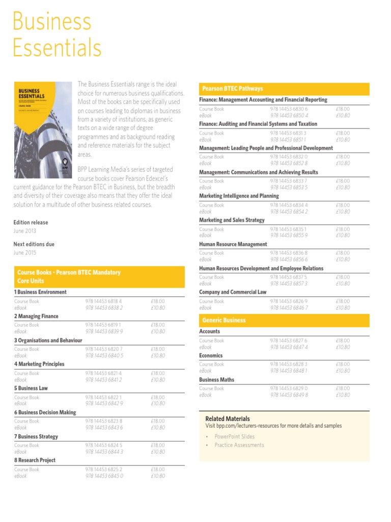 Business Essentials | PDF | Business | Strategic Management
