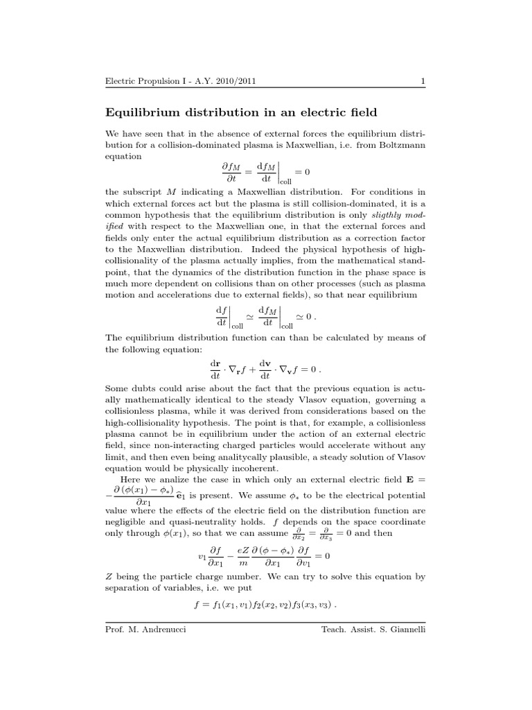 Exercises Debye Shielding | Plasma (Physics) | Mathematical Physics