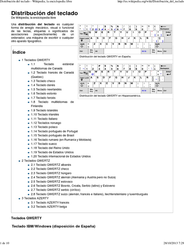 Distribucion Teclado | PDF | Escritura latina | Teclado