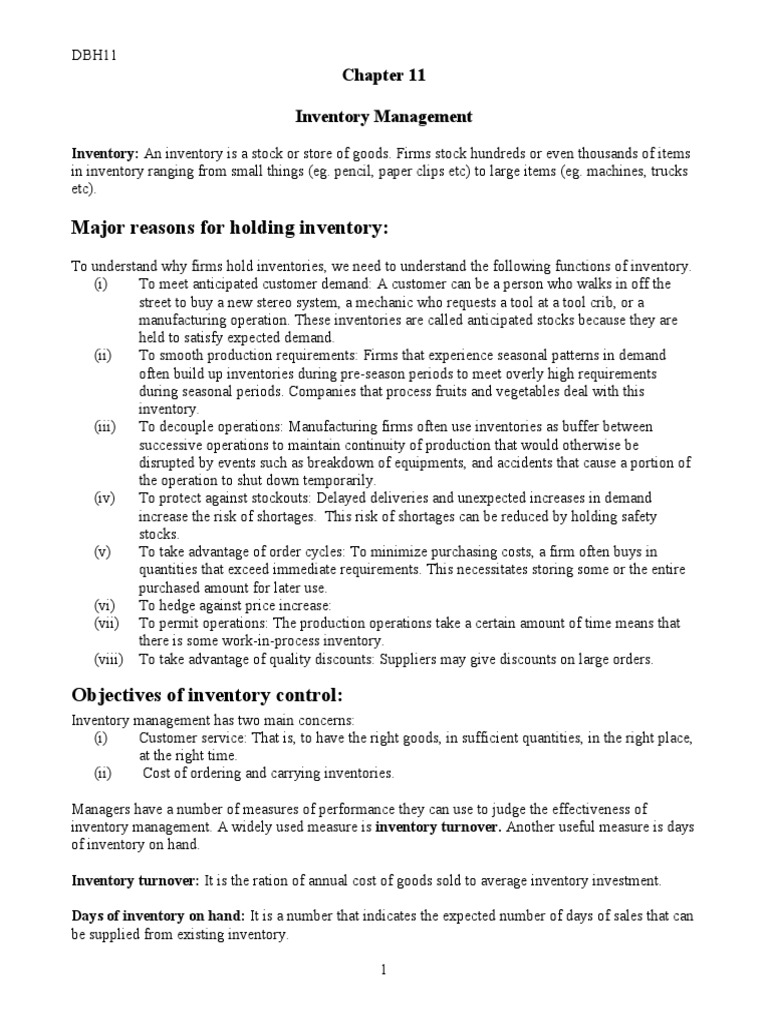 Inventory Management | PDF | Inventory | Production And Manufacturing