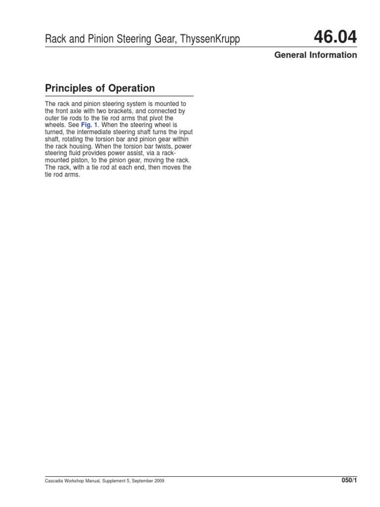 (OTO-HUI - Com) Rack and Pinion in The Freightliner Cascadias | PDF ...