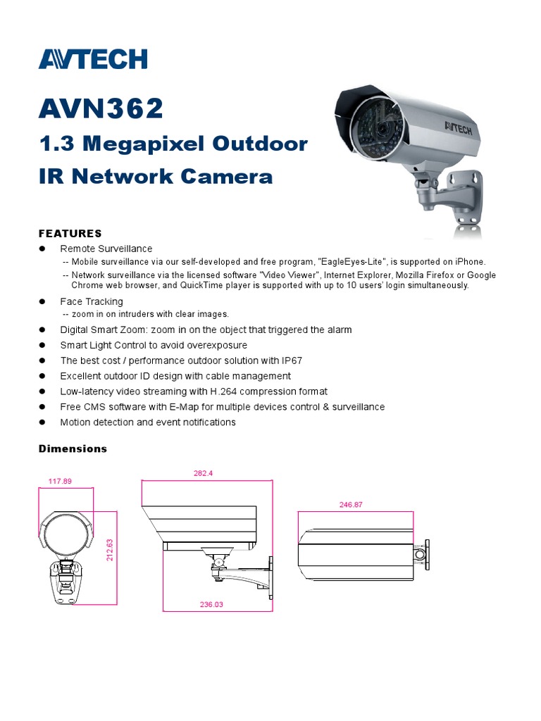 1.3MP Outdoor IR Network Camera | PDF