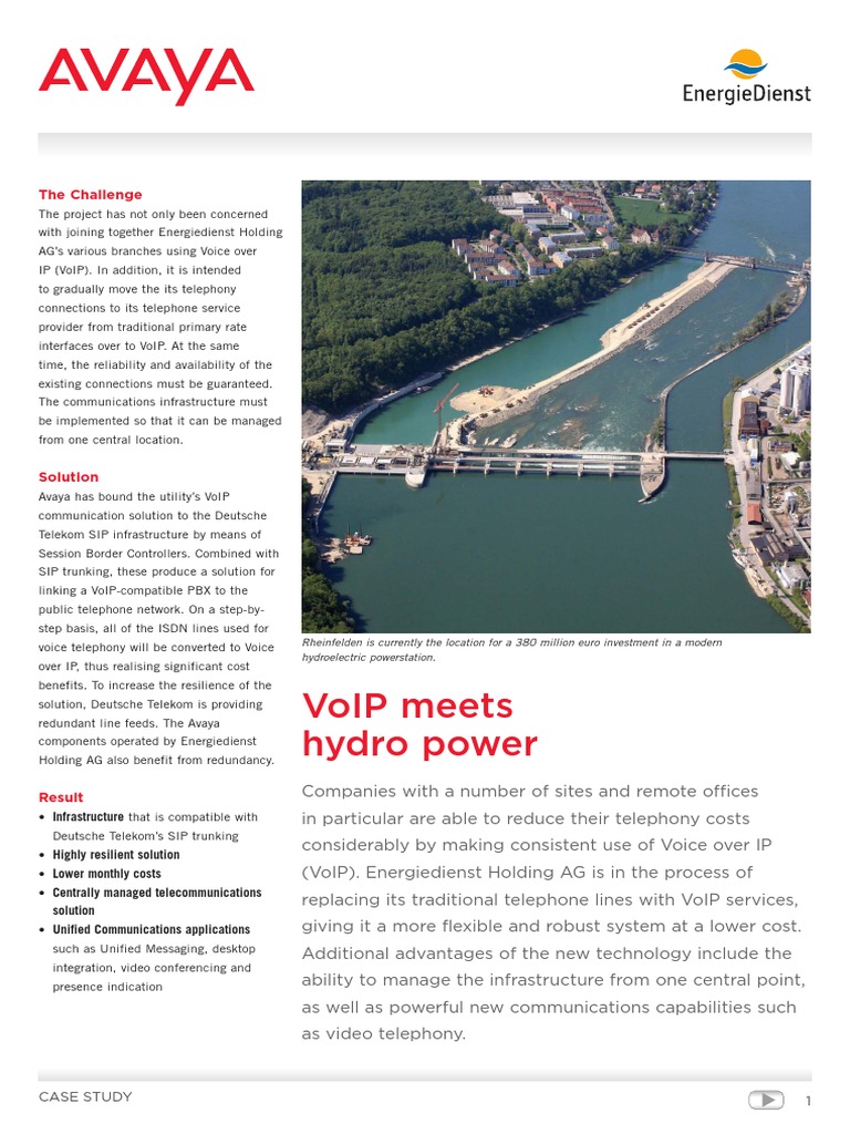 Avaya Case Study | PDF | Voice Over Ip | Session Initiation Protocol