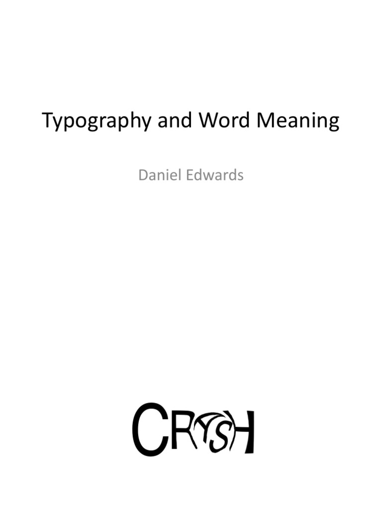 Typography and Word Meaning | PDF