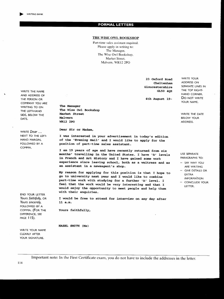 Formal Letter Writing Guidelines | PDF