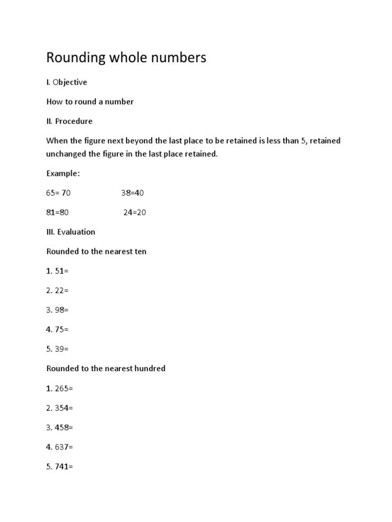 Rounding Whole Numbers Guide | PDF | Career & Growth | Teaching Methods ...