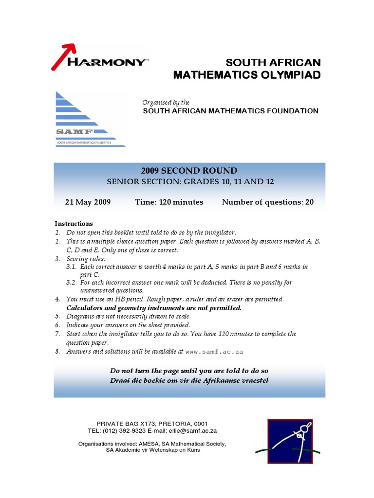 South African South African South African South African Mathematics ...