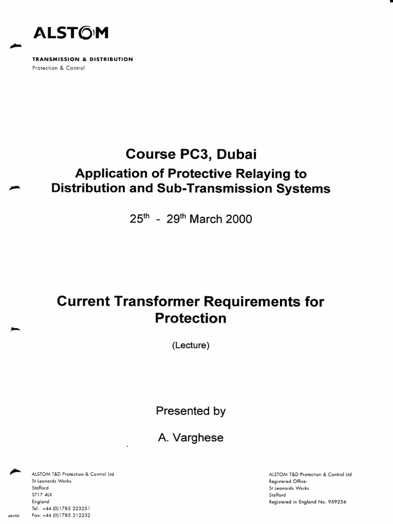 Alstom - Current Transformer | PDF