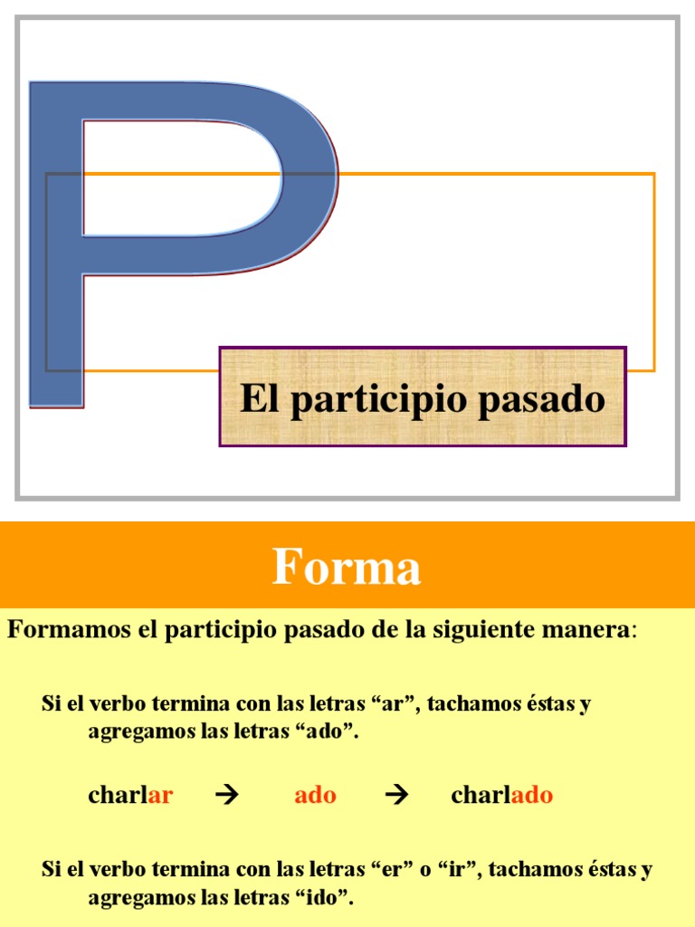 El Participio Pasado 3 Usos | PDF | Verbo | Tipología Lingüística