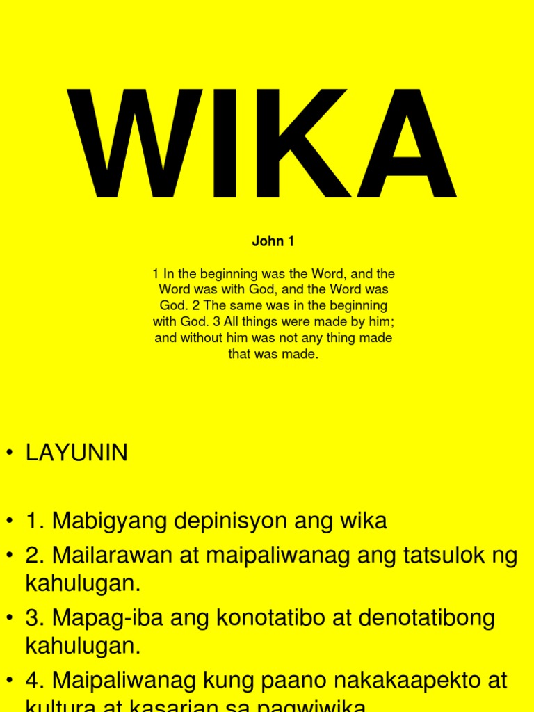 WIKA | Semiotics | Linguistics