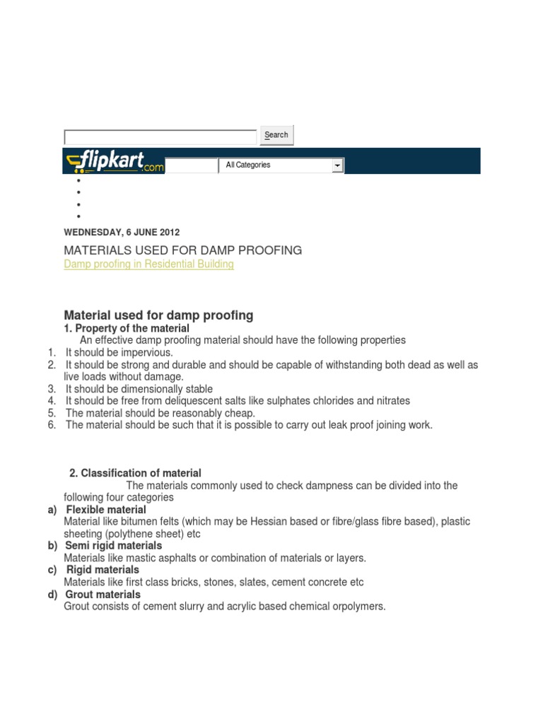 Effective Materials And Methods For Damp Proofing Building Foundations