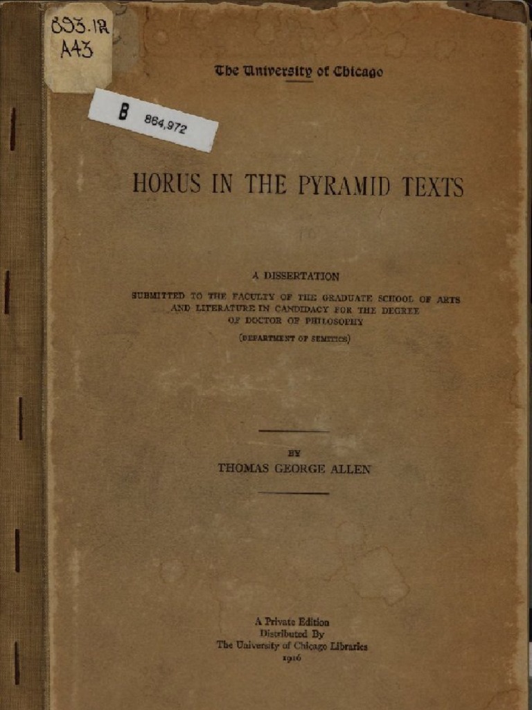 Horus in The Pyramid Texts | PDF