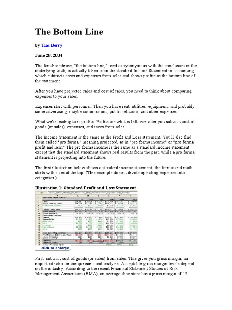 The Bottom Line | PDF | Income Statement | Profit (Accounting)
