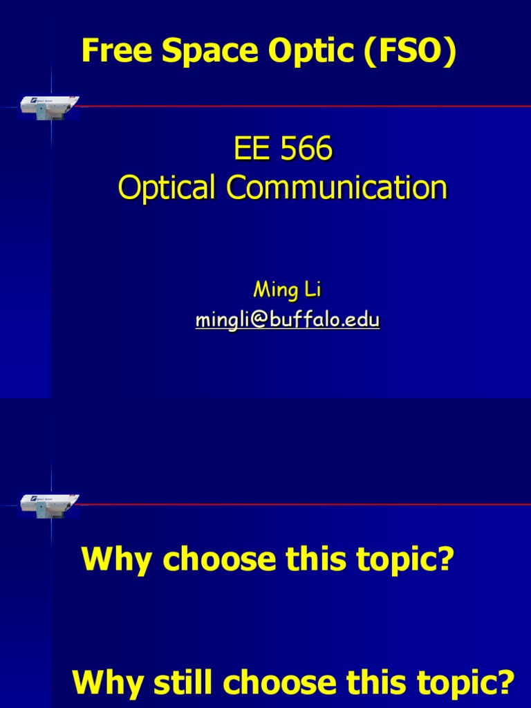 Free Space Optic | PDF | Wireless | Electronics