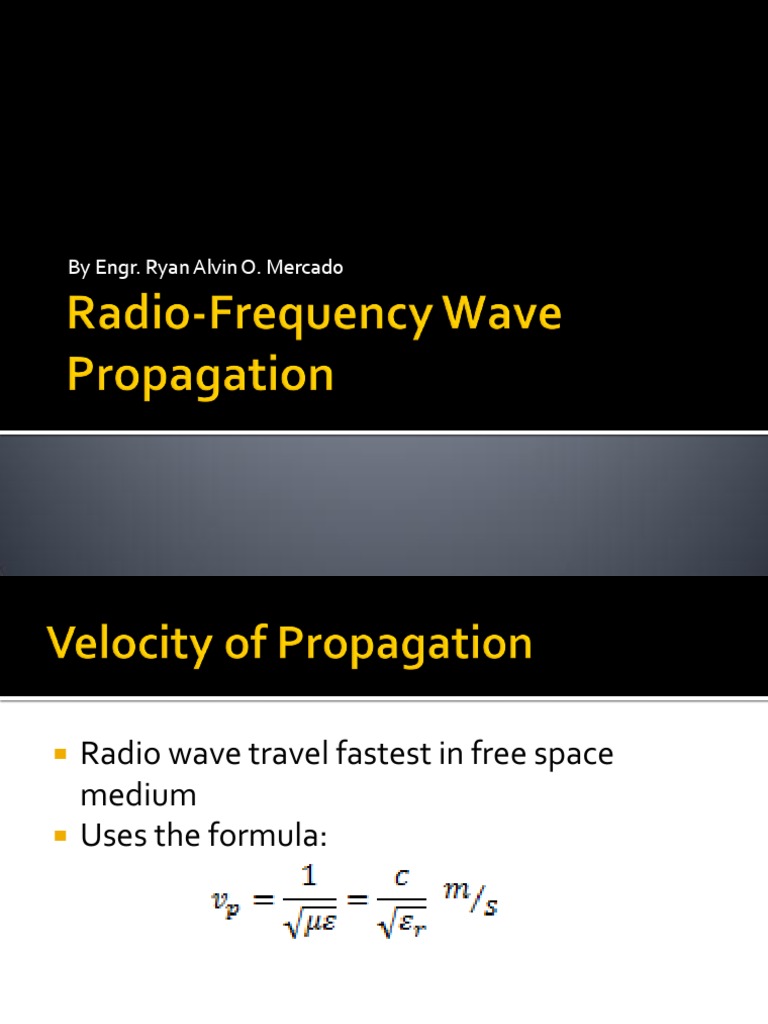 Radio Wave Propagation and Velocity | PDF | Antenna (Radio) | Radio ...