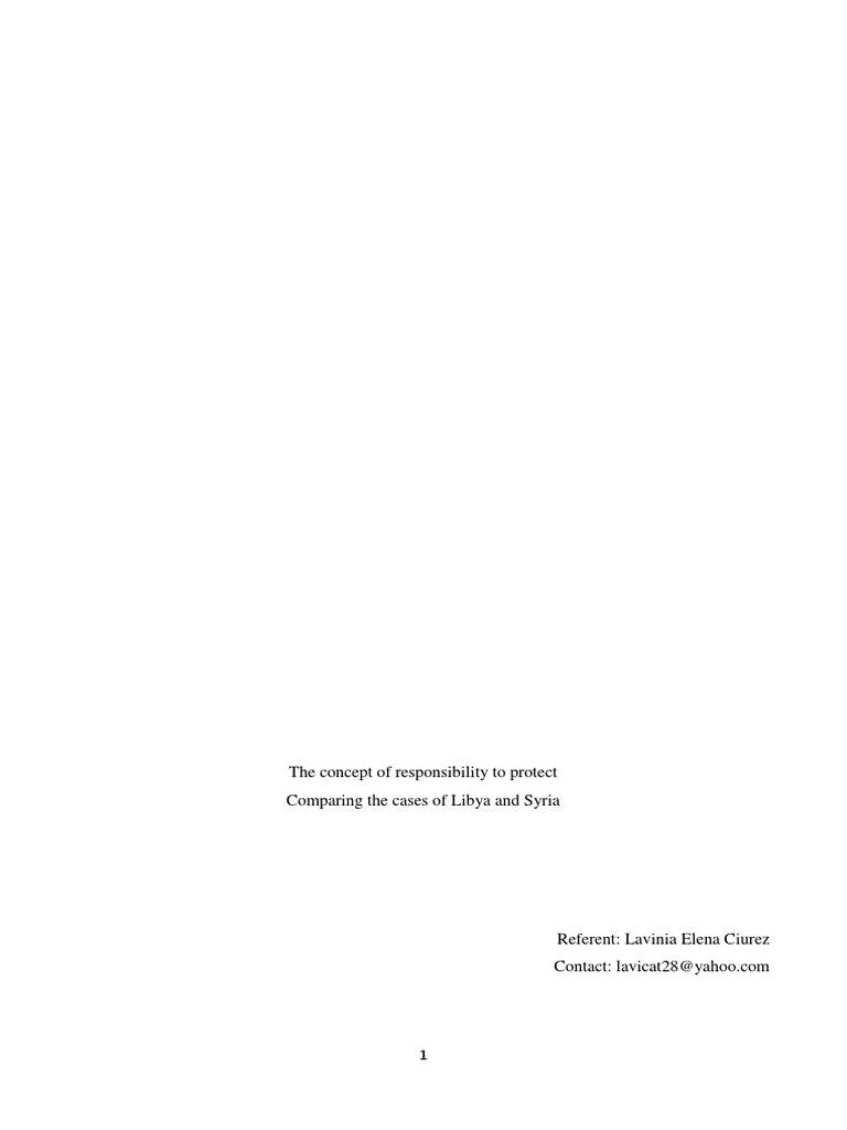 Responsibility To Protect in Syria and Libya | PDF | Responsibility To ... Responsibility To Protect in Syria and Libya | PDF | Responsibility To ...
