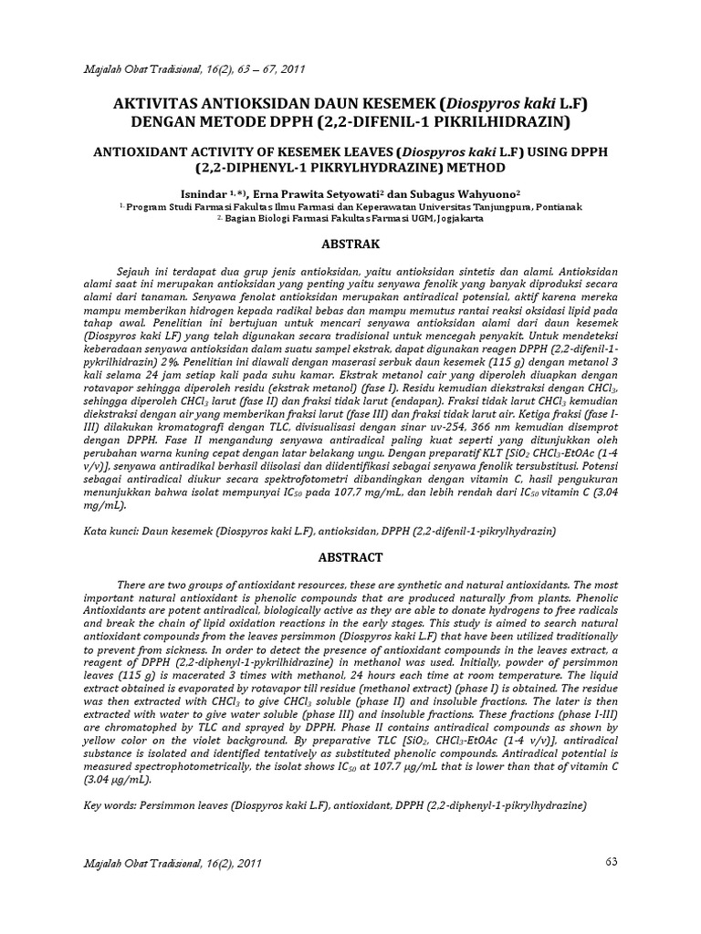 Uji Antioksidan DGN DPPH | PDF