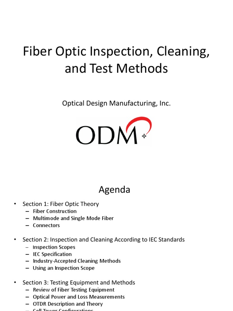 Fiber Optic Testing and Cleaning Guide | PDF | Optical Fiber ...