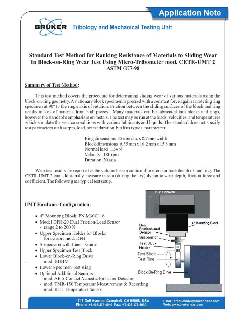 ASTM G77 98 Block On Ring | PDF | Wear | Friction