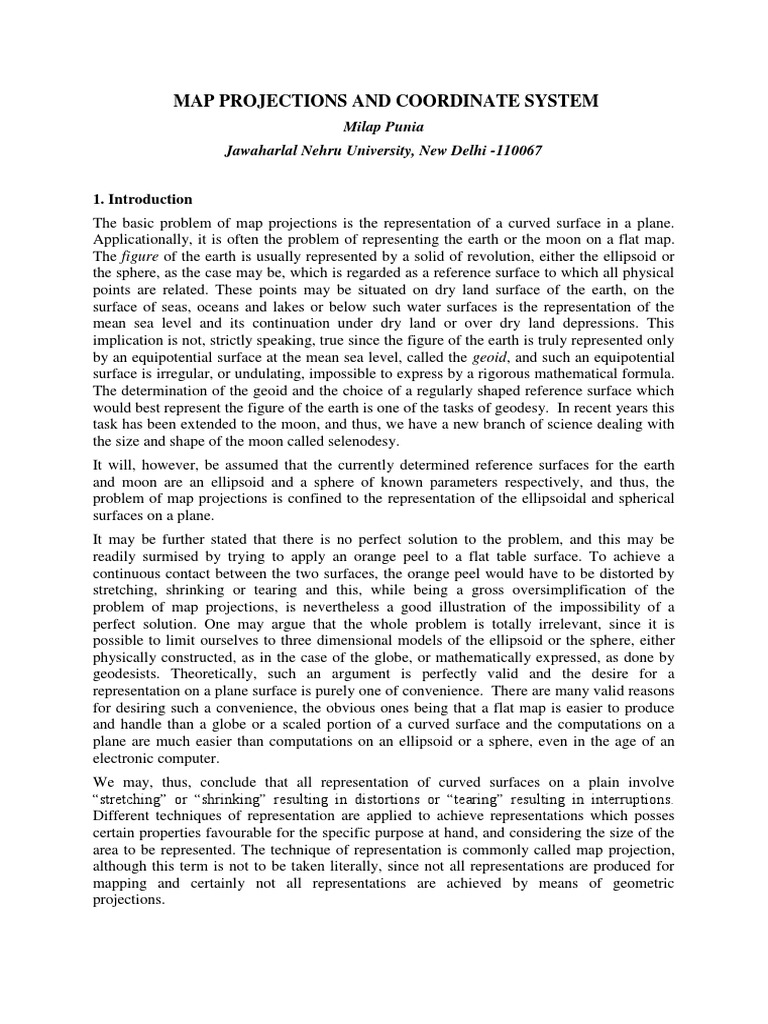 Orthomorphism in Map Projections | PDF | Map | Geodesy
