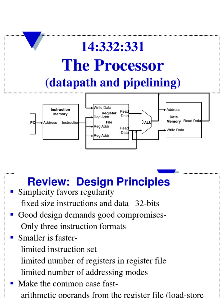 The Processor: (Datapath and Pipelining) | PDF | Instruction Set ... The Processor: (Datapath and Pipelining) | PDF | Instruction Set ...
