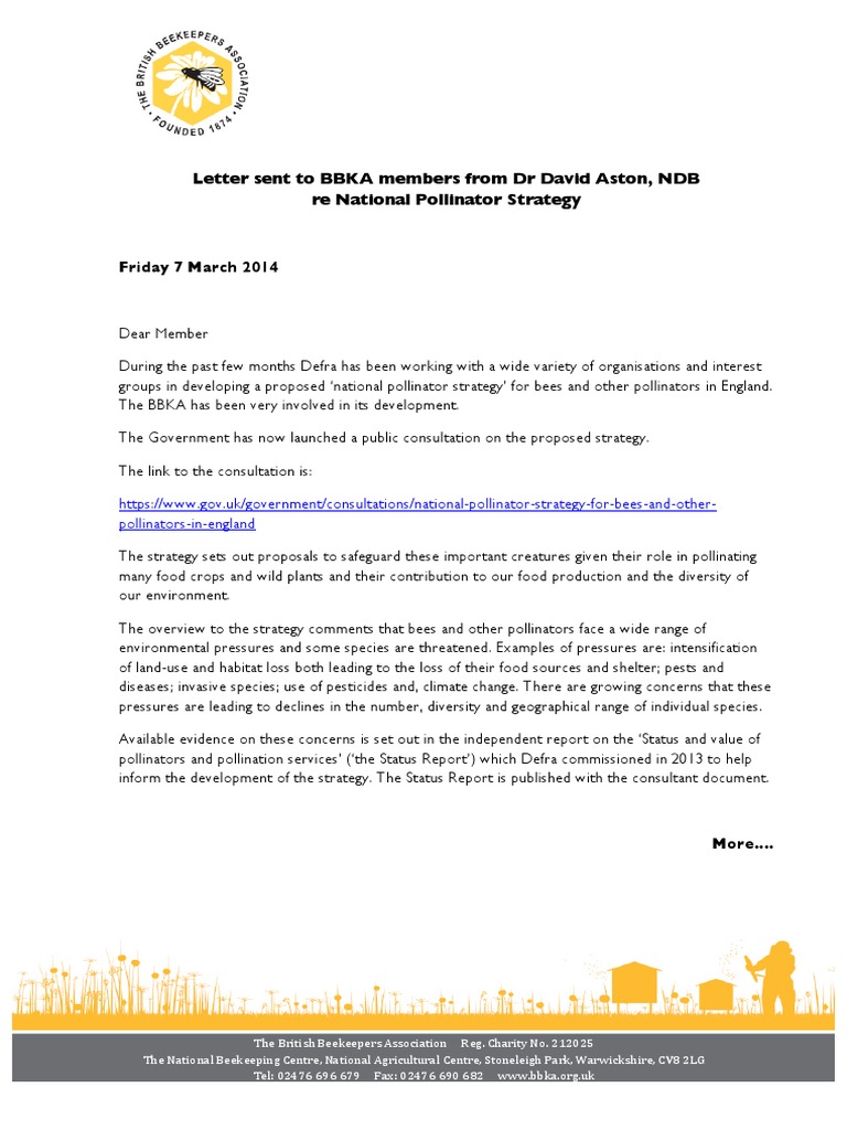 NPS Letter | PDF | Pollinators | Pollination