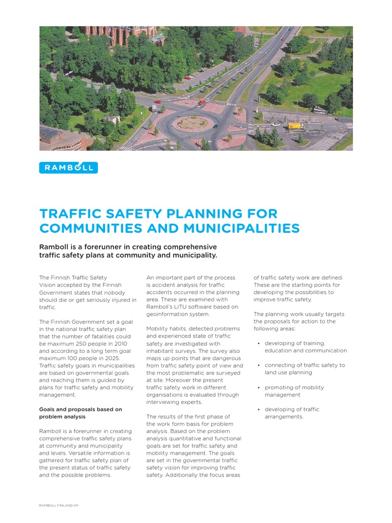 Traffic Safety Plans For Municipalities | PDF | Road Traffic Safety ...