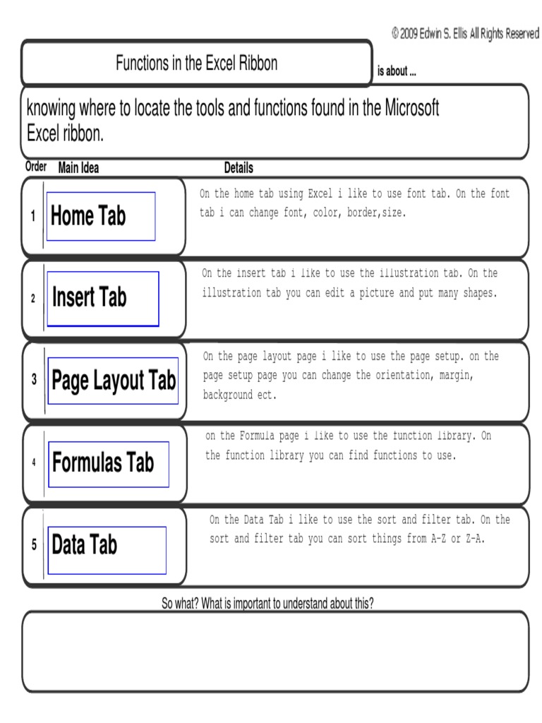 Excel Ribbon Functions Explained | PDF