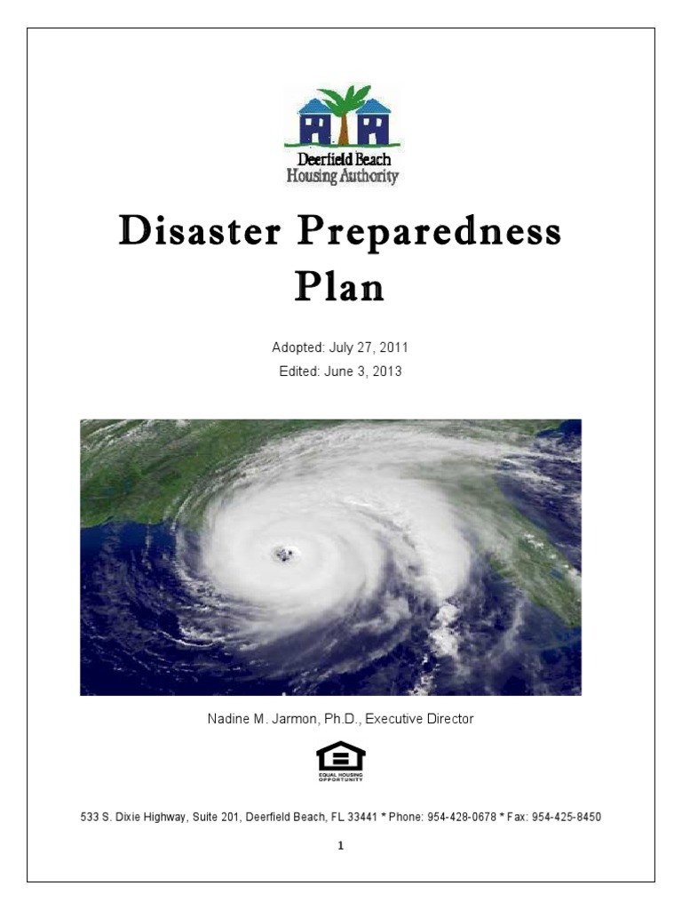 Deerfield Beach Disaster Preparedness Plan | PDF | Emergency Management ...
