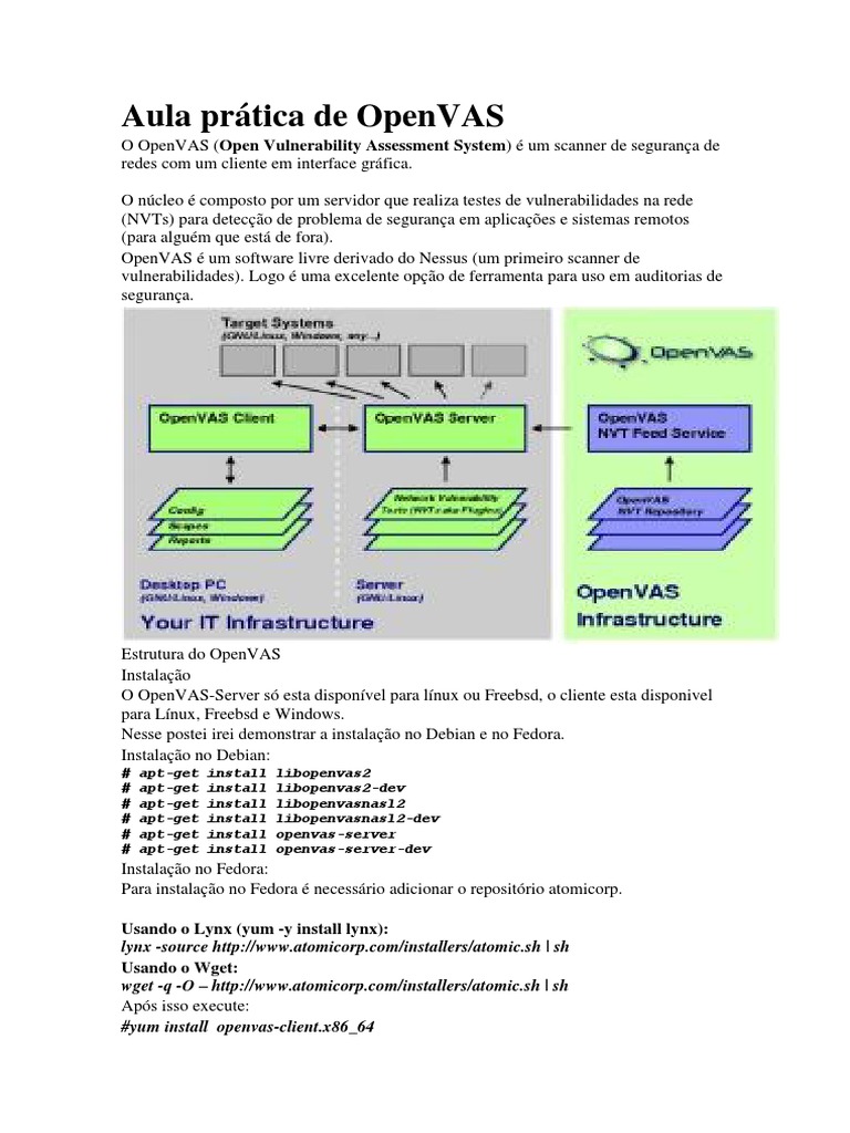 Aula Pratica de OpenVAS | PDF | Modelo cliente – Servidor | Servidor (informática)