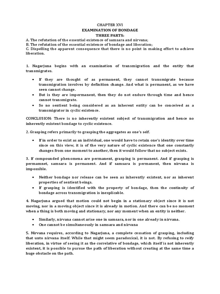 Bondage | PDF | Śūnyatā | Nirvana