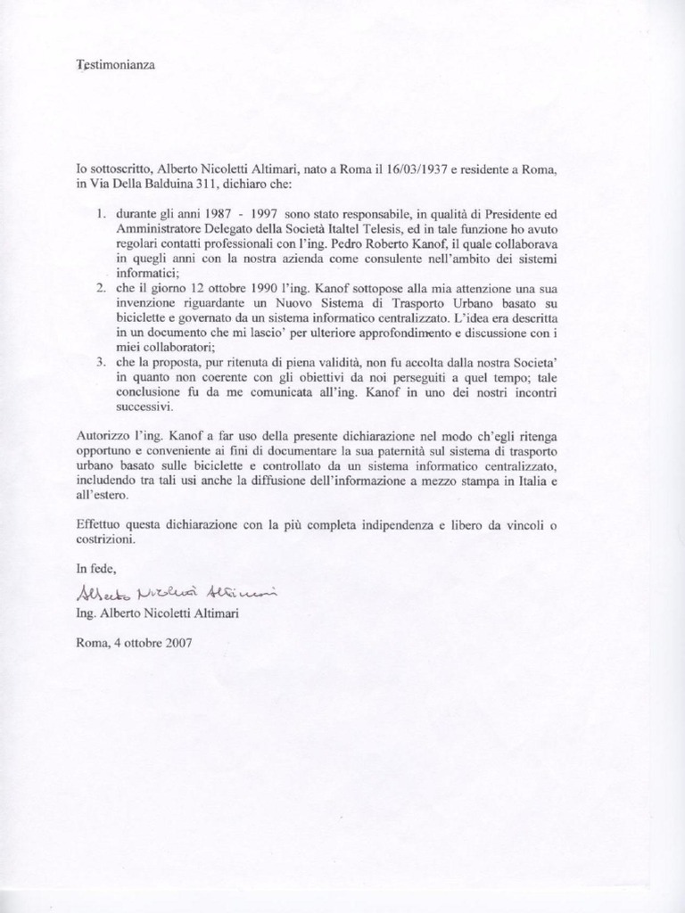 Mr. Nicoletti Altimari's Statement (October 4th, 2007) | PDF | Language ...