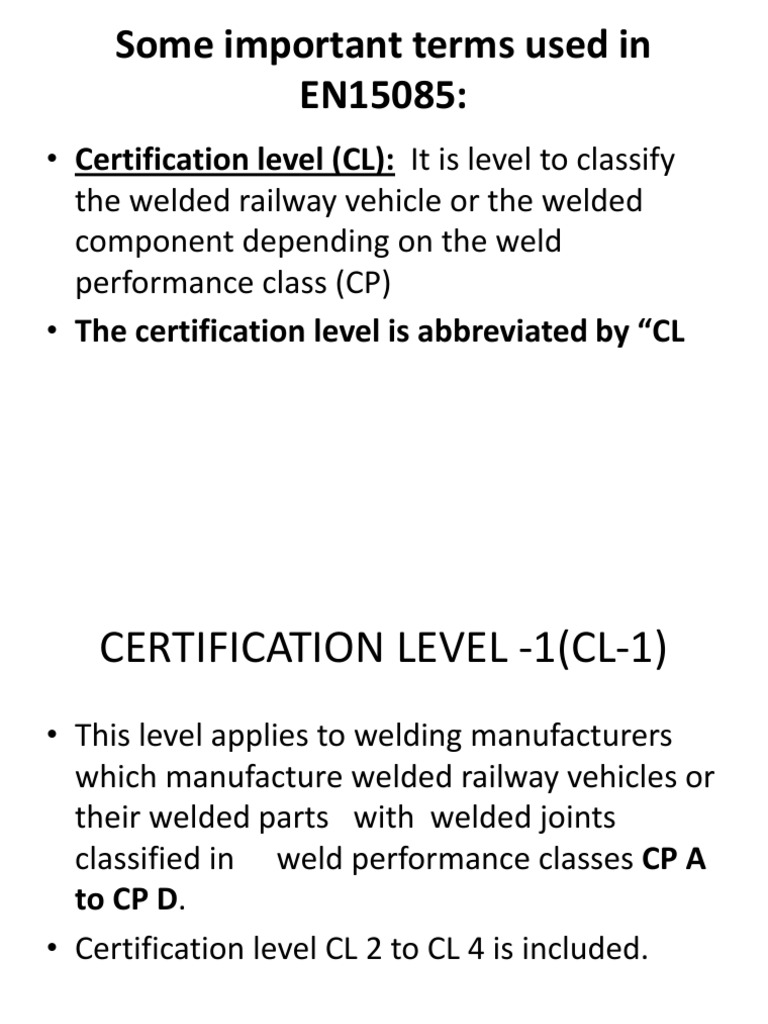 Terms in Welding Standard en 15085 | PDF | Business