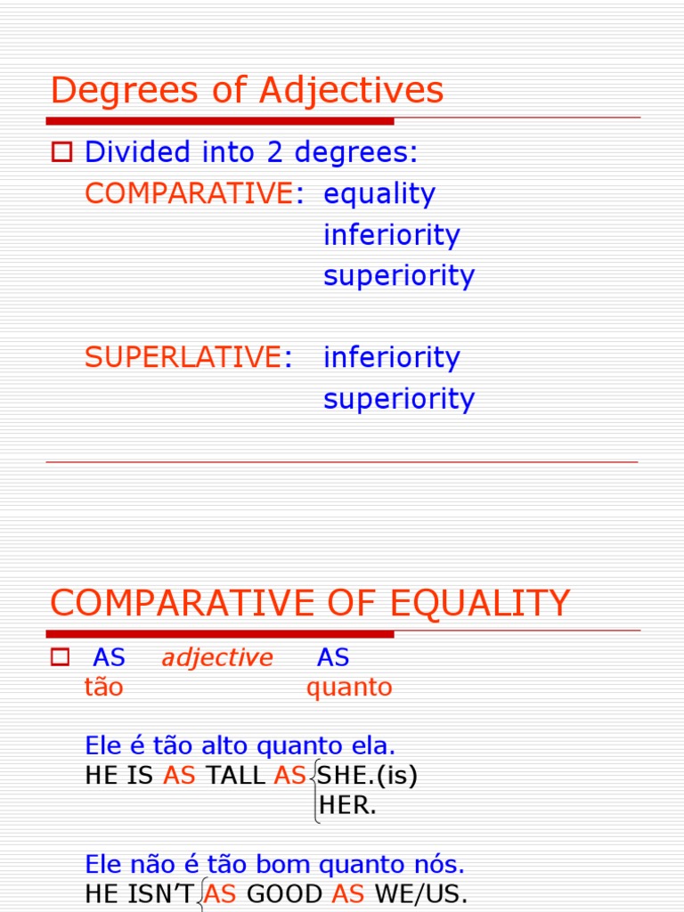 Degrees of Adjectives | PDF