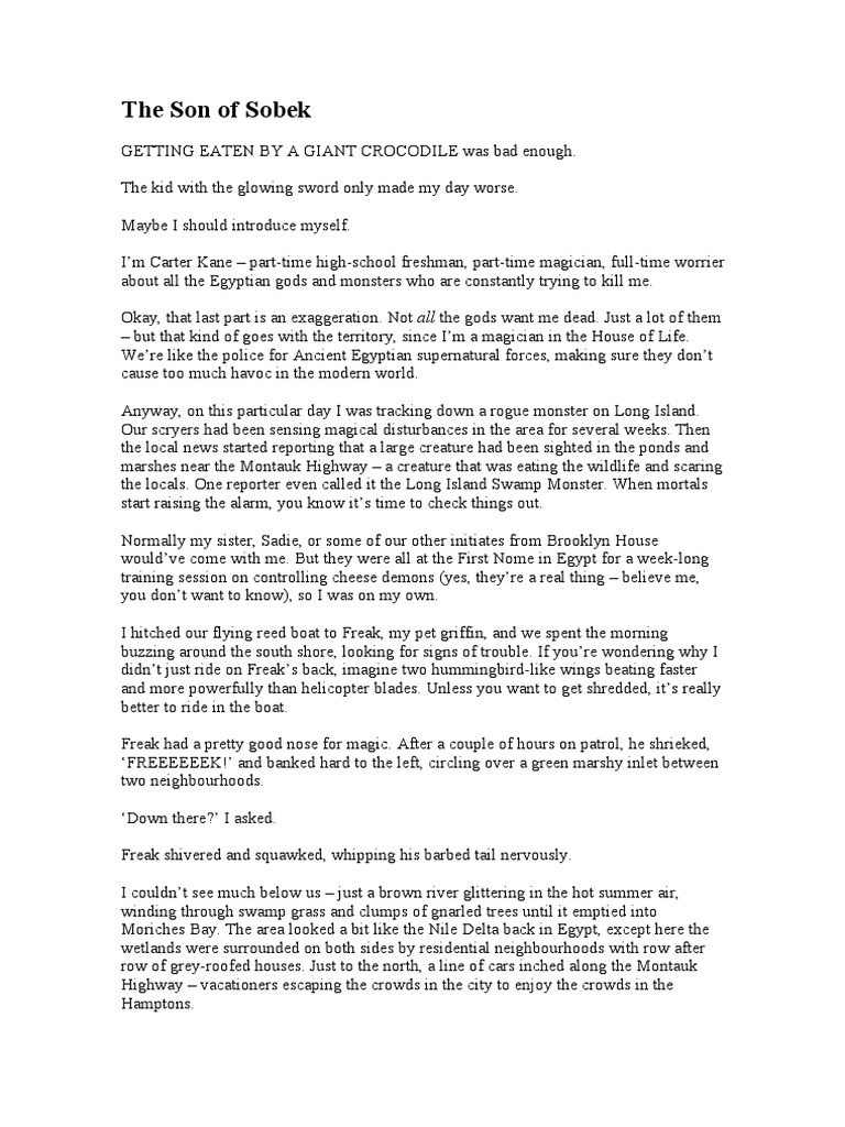 The Son of Sobek | PDF