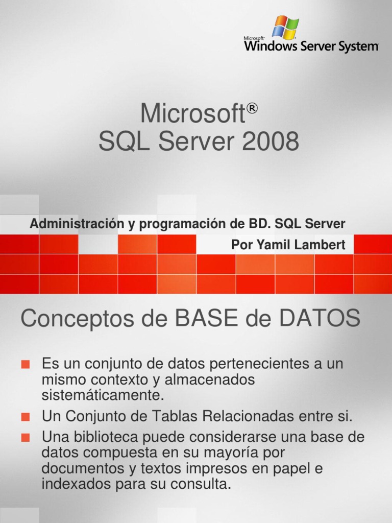 Administracion y Programacion en SQL-Server | PDF | Servidor SQL de ...