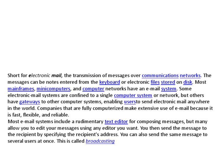 Understanding Electronic Mail Systems | PDF | Computers | Technology ...