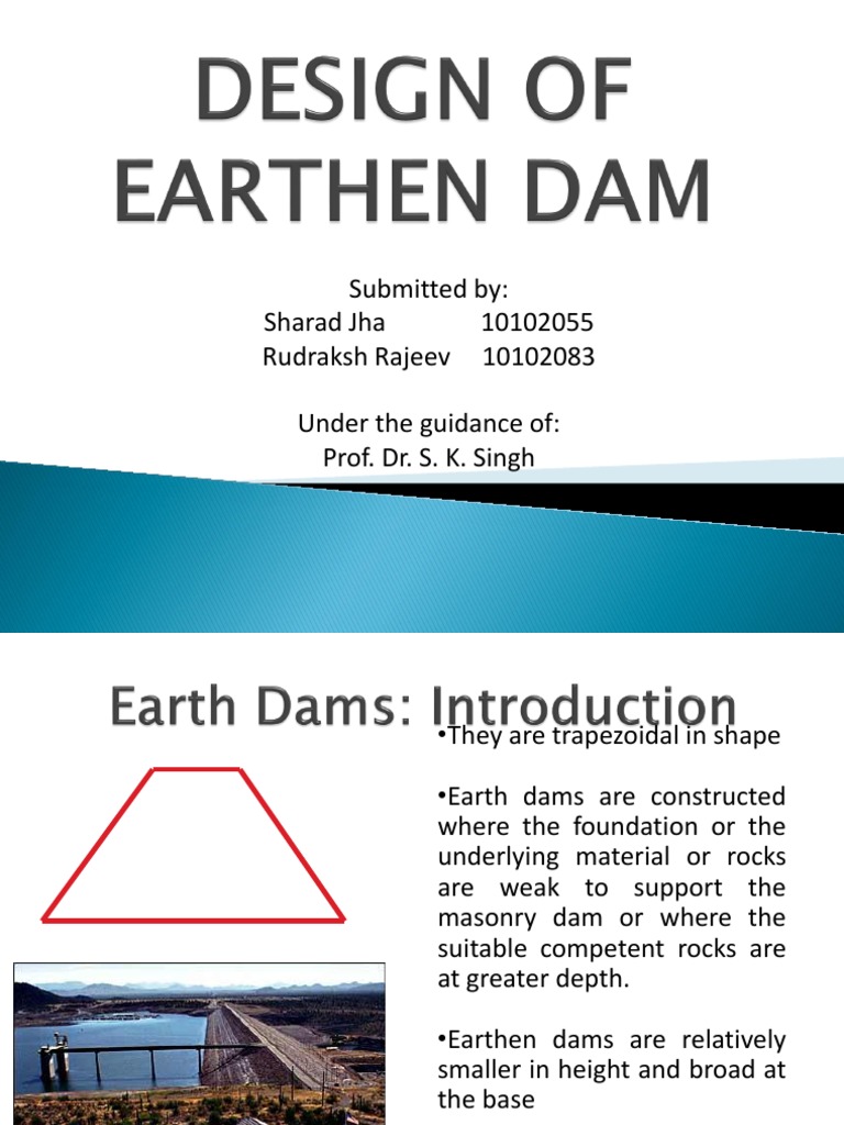 Design of Earthen Dam | Dam | Spillway