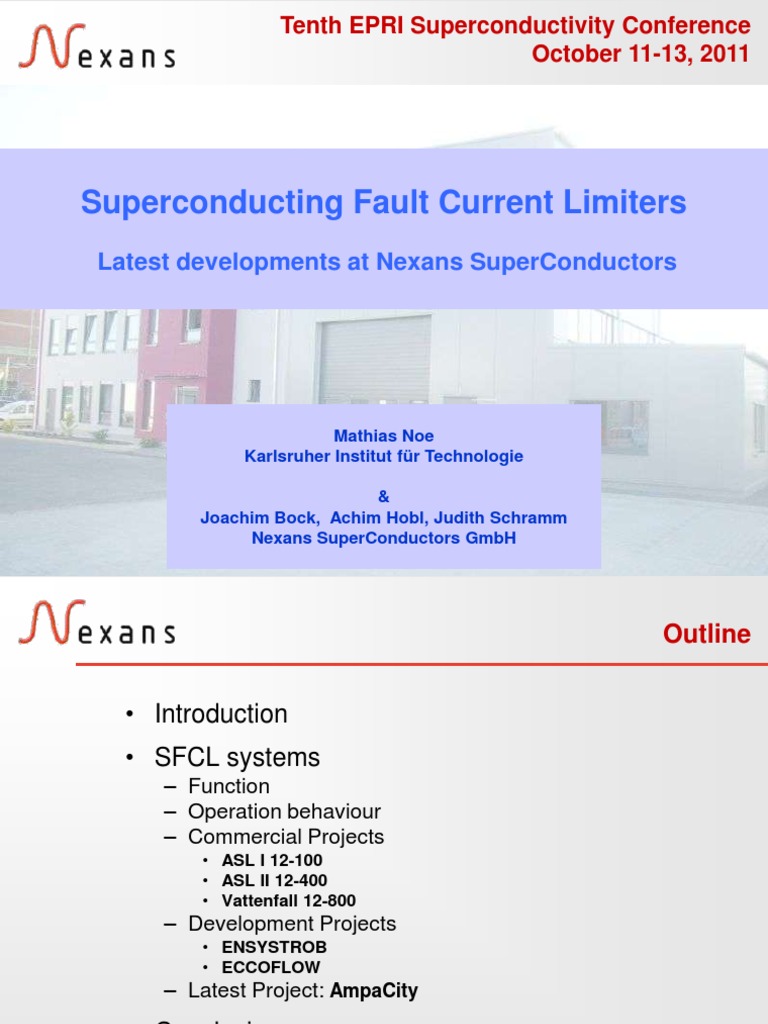 Superconducting Fault Current Limiters Pdf Series And Parallel Circuits Superconductivity
