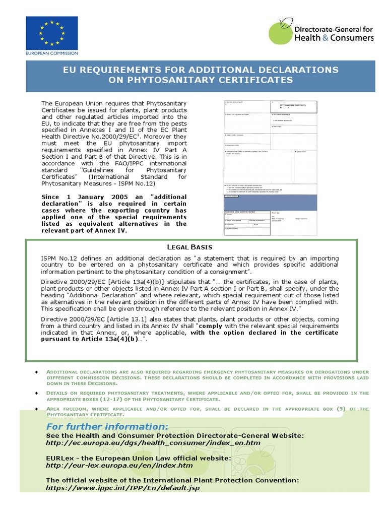 Declarations Phyto Certificates en | PDF | Alfalfa | Wood