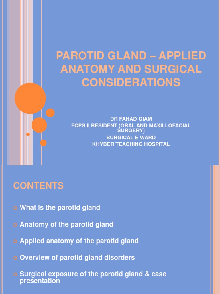 Parotid Gland: Anatomy and Surgery Insights | PDF | Human Anatomy ...