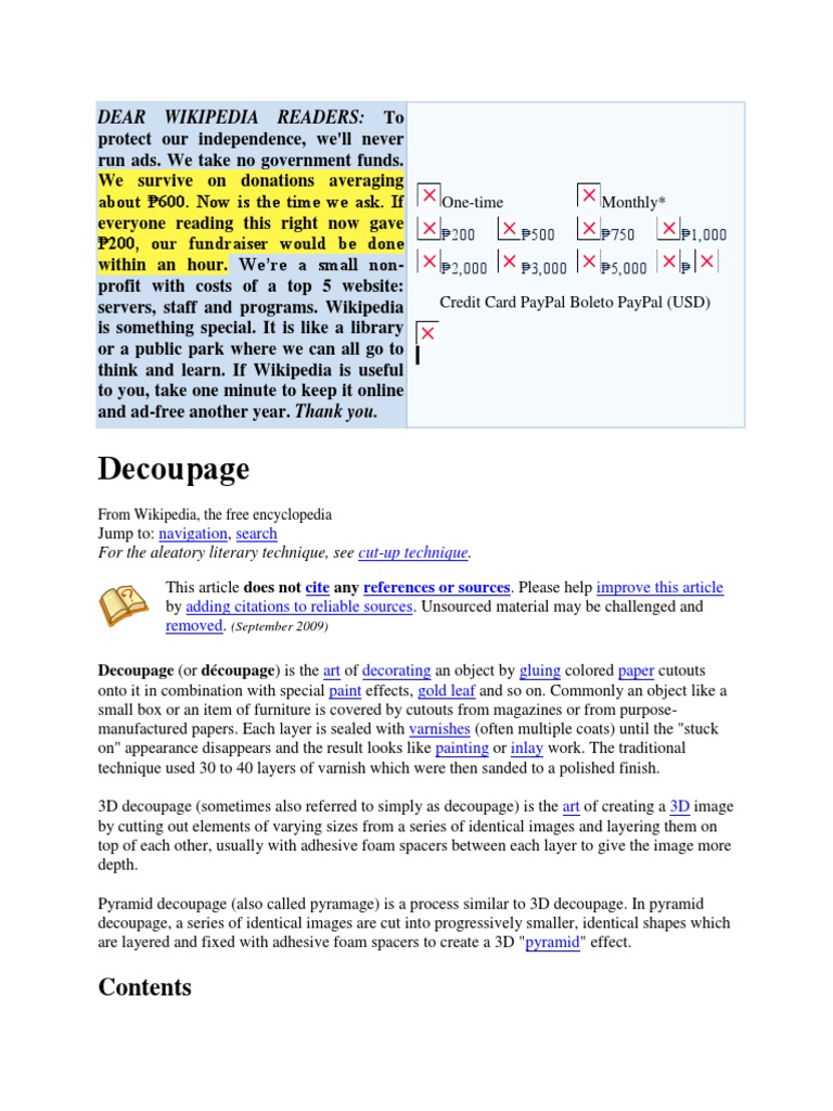 Decoupage | PDF | Art Media | Crafts